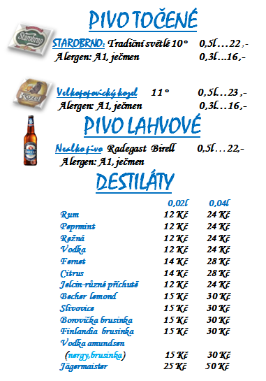 NÁPOJOVÝ LÍSTEK :: Sport bar